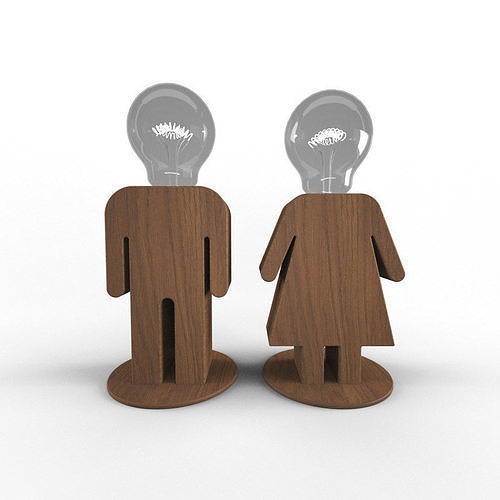 3D model Lamp MAN WOMAN 3D VR / AR / low-poly | CGTrader