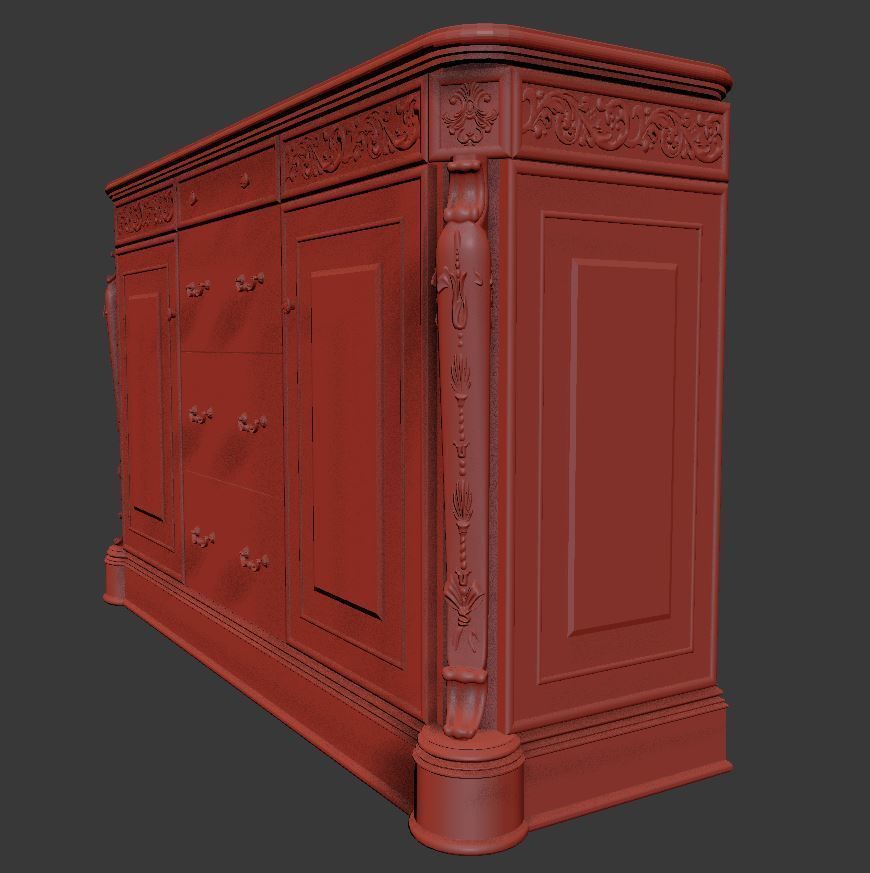 classic dresser 3D model | CGTrader