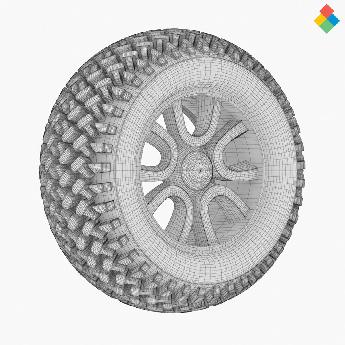 3D model Pack Wheel Tire Rim Design VR / AR / low-poly | CGTrader