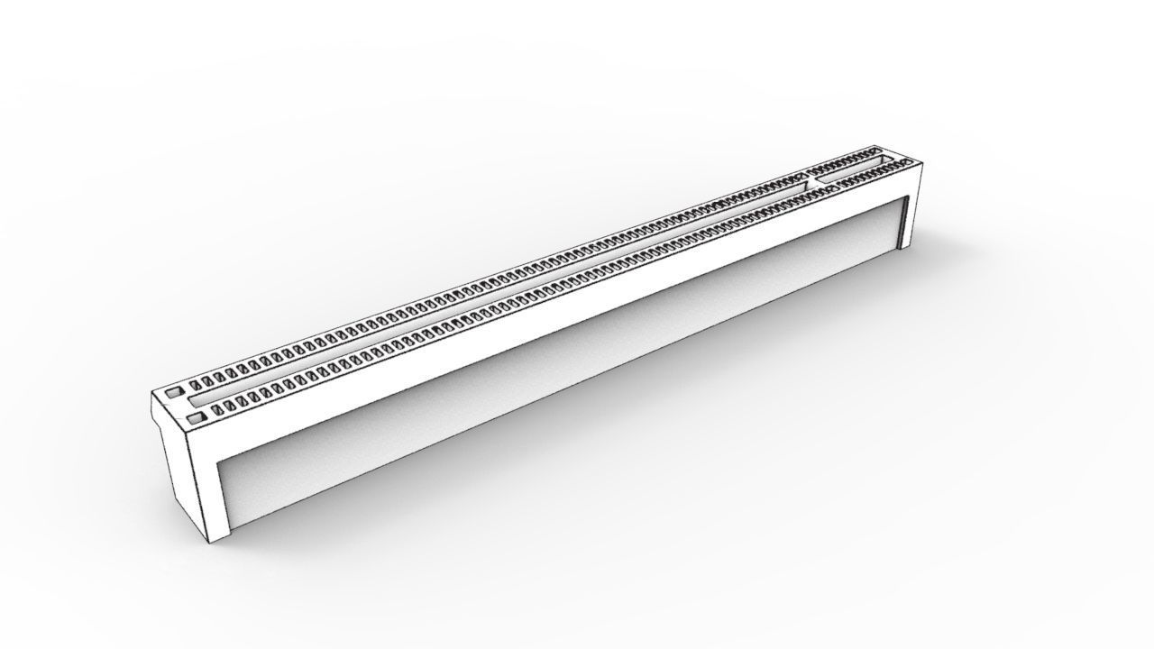 PCI-e 16x Slot 3D model | CGTrader