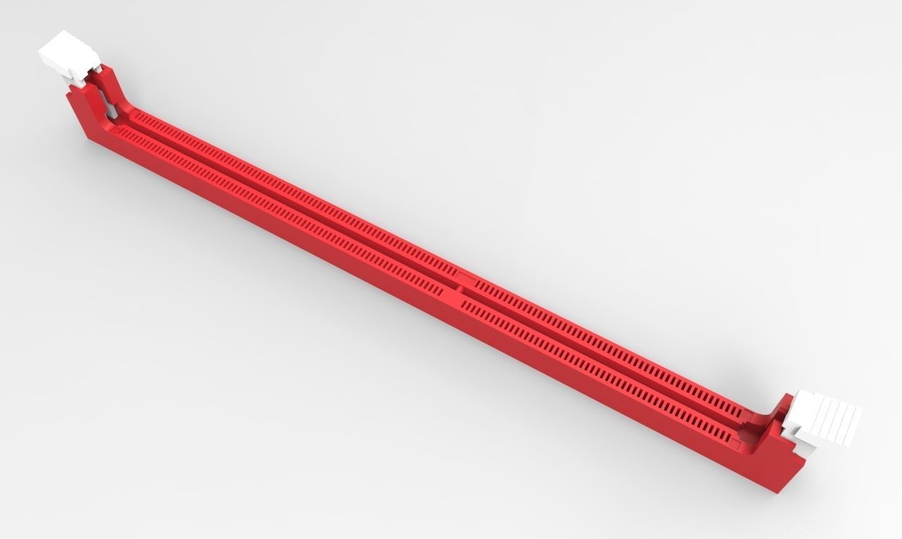 DIMM Slot - DDR3 RAM 3D model | CGTrader