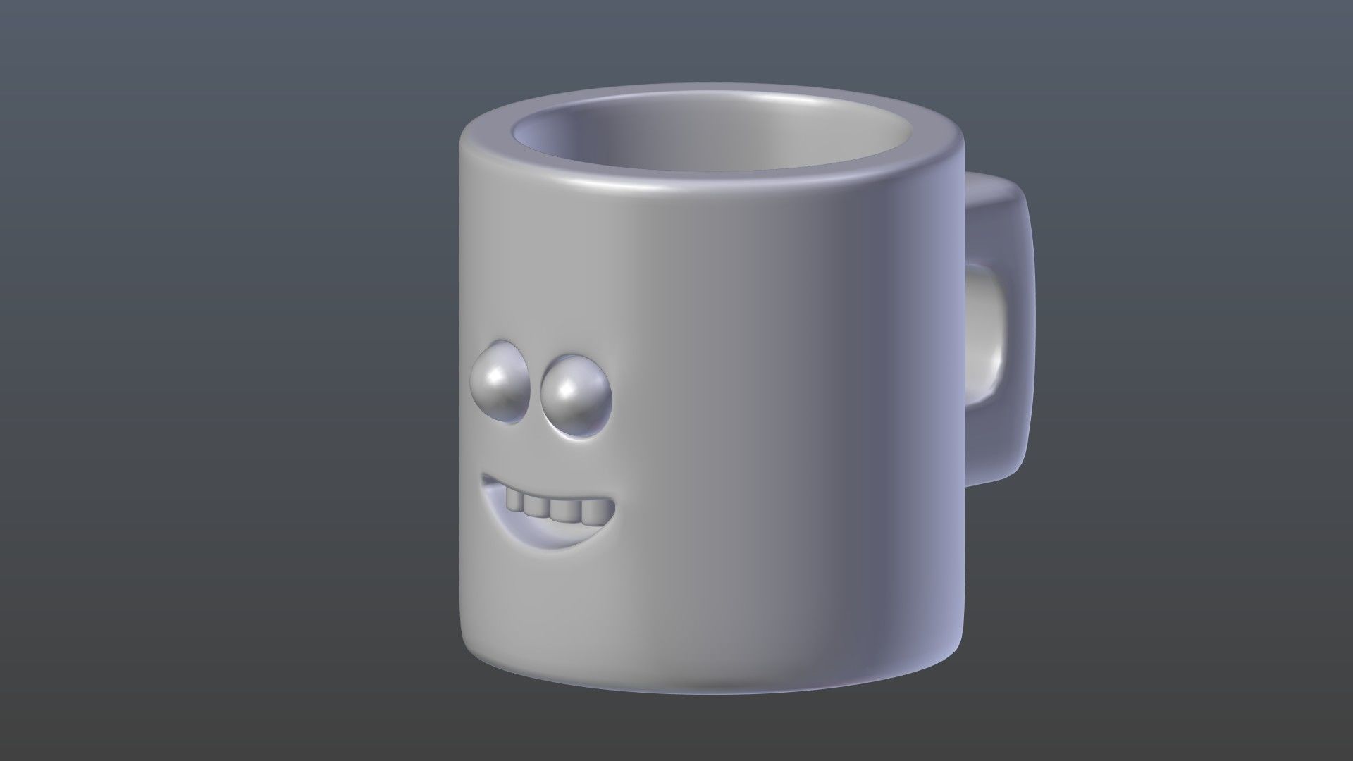 Mug with face free 3D model | CGTrader