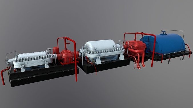 3D model Full compressor pack VR / AR / low-poly | CGTrader