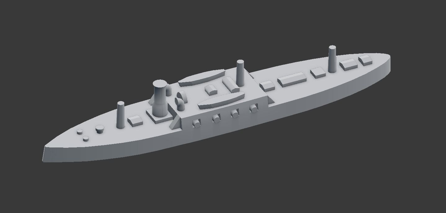Brazilian Ironclad Brasil 3D model 3D printable | CGTrader