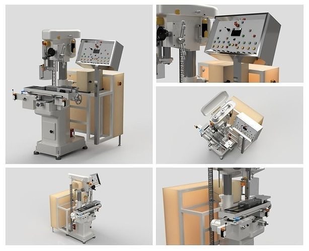 CNC Milling machine 3D model | CGTrader
