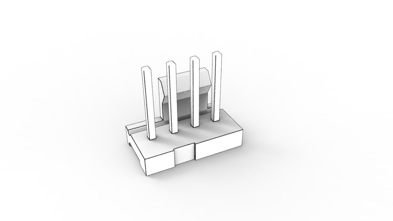 4 Pin Fan Header 3D model | CGTrader