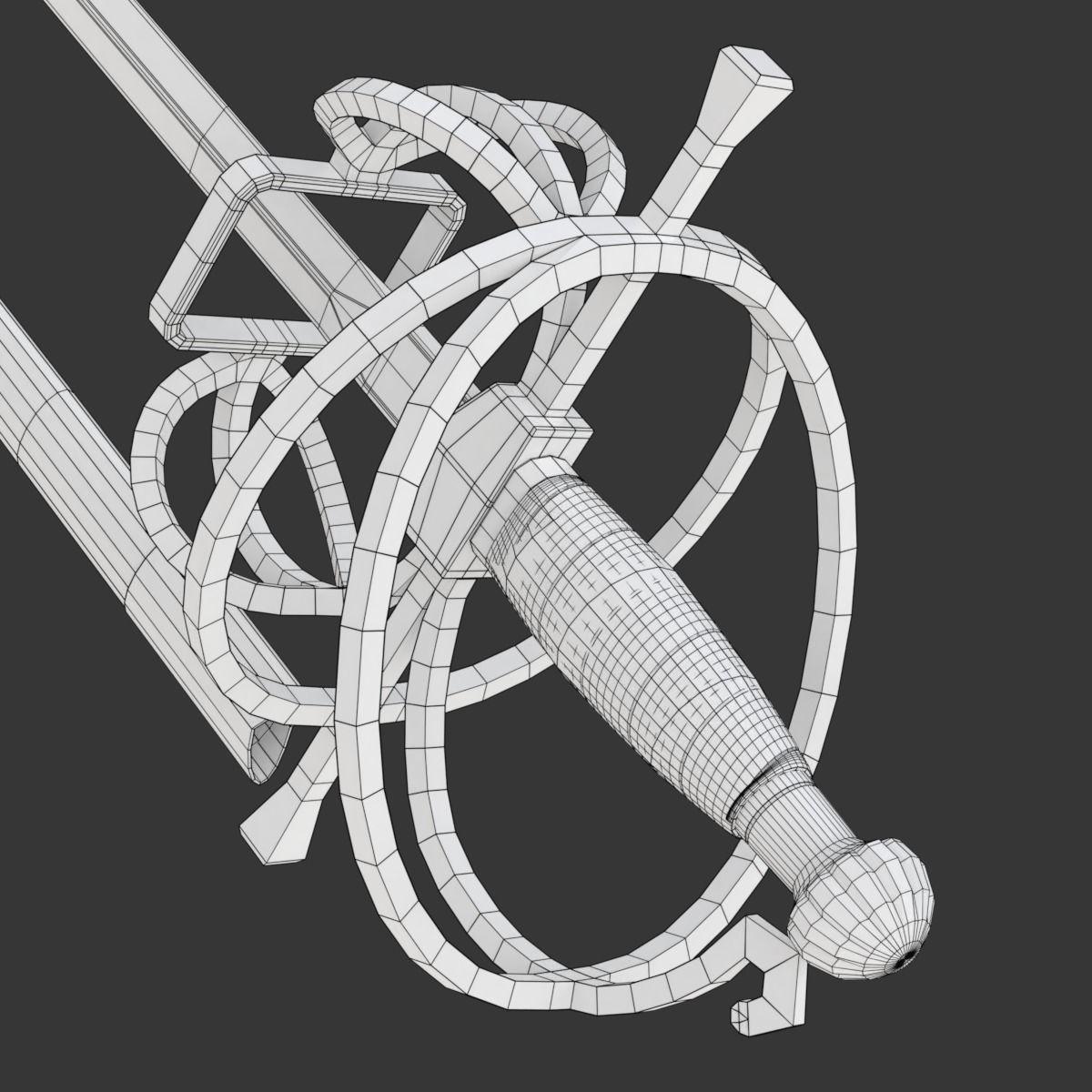 Medieval Fencing Sword 3D model | CGTrader