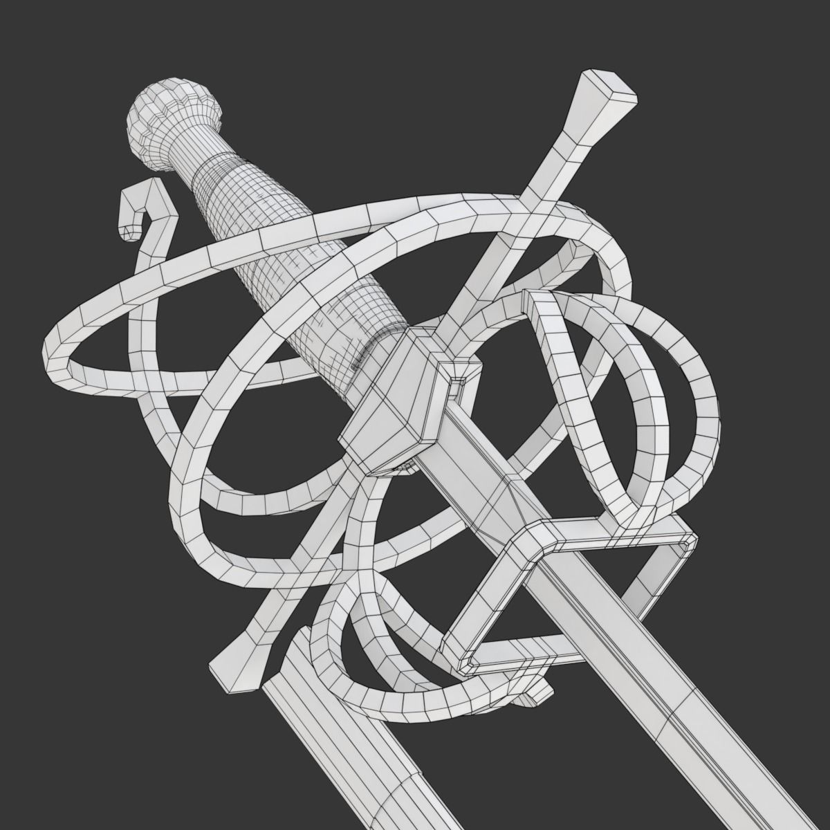 Medieval Fencing Sword 3D model | CGTrader