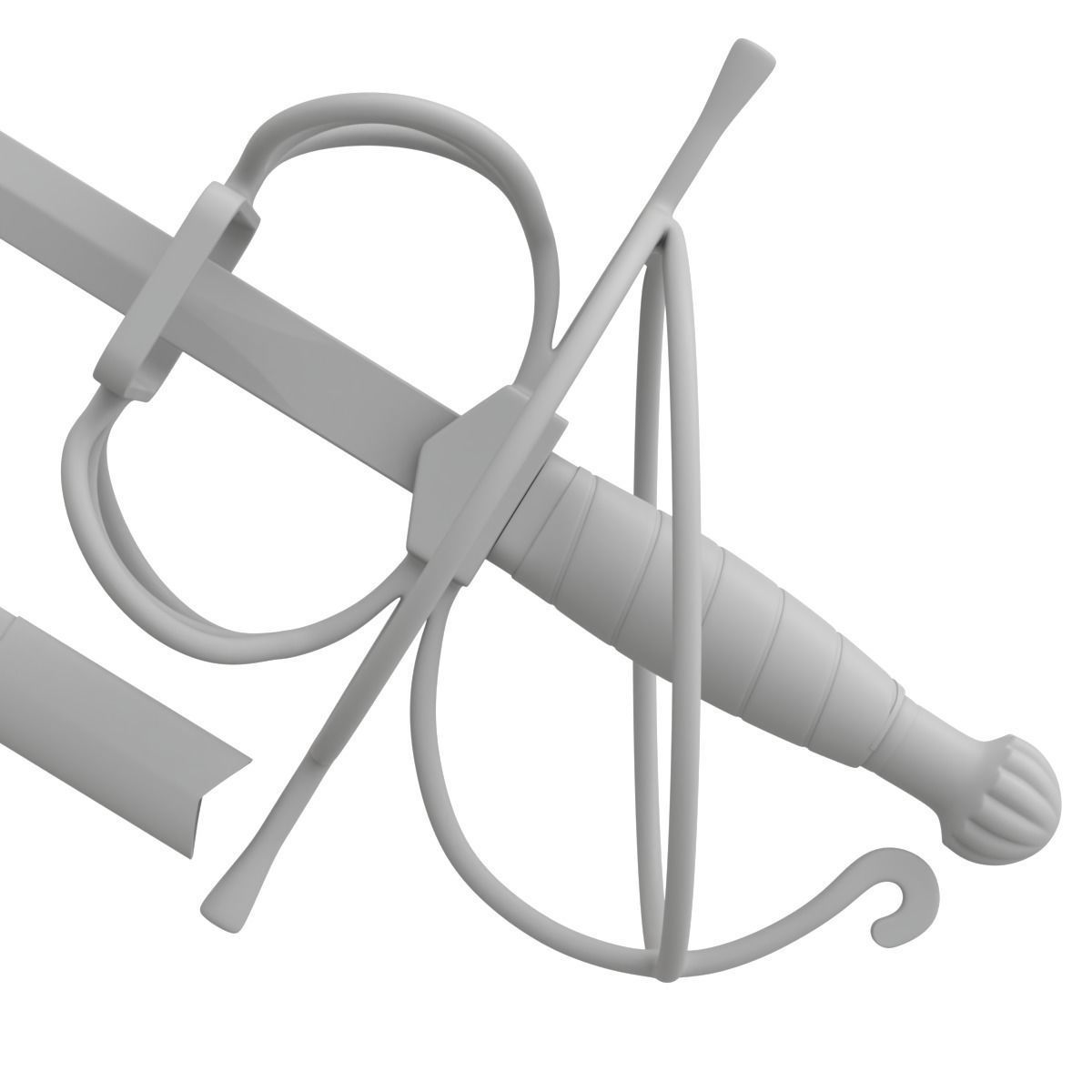 Medieval Fencing Sword 3D model | CGTrader