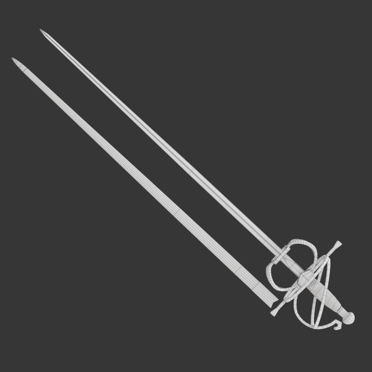 Medieval Fencing Sword 3D model | CGTrader