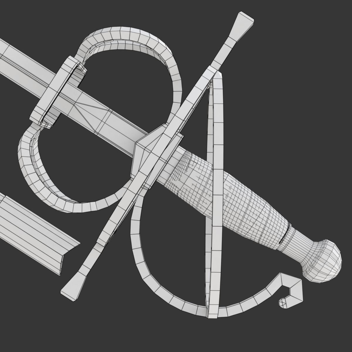 Medieval Fencing Sword 3D model | CGTrader