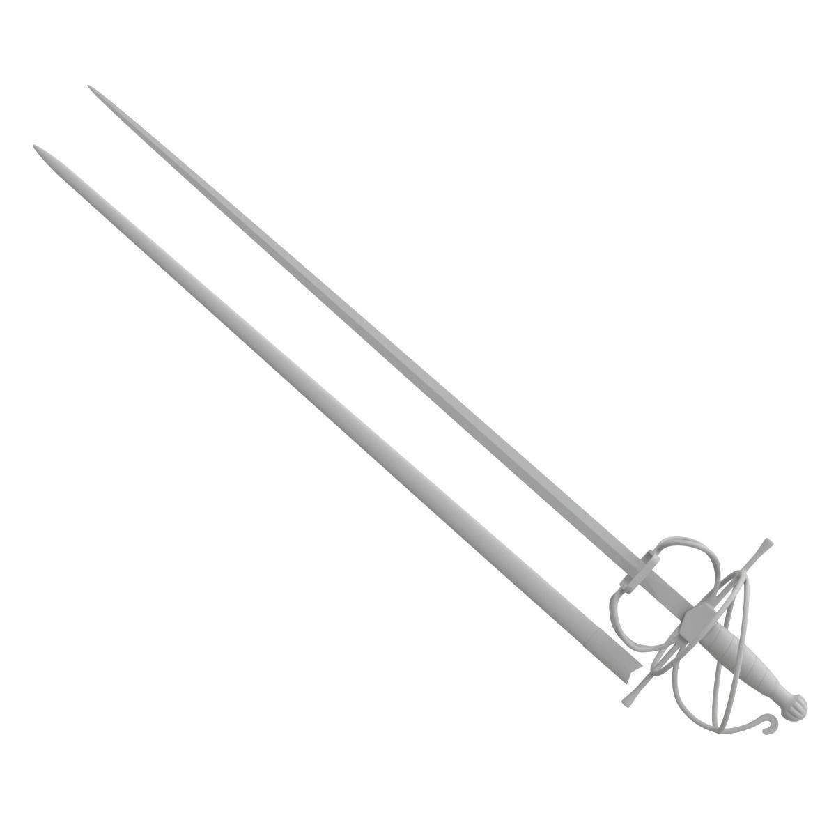 Medieval Fencing Sword 3D model | CGTrader