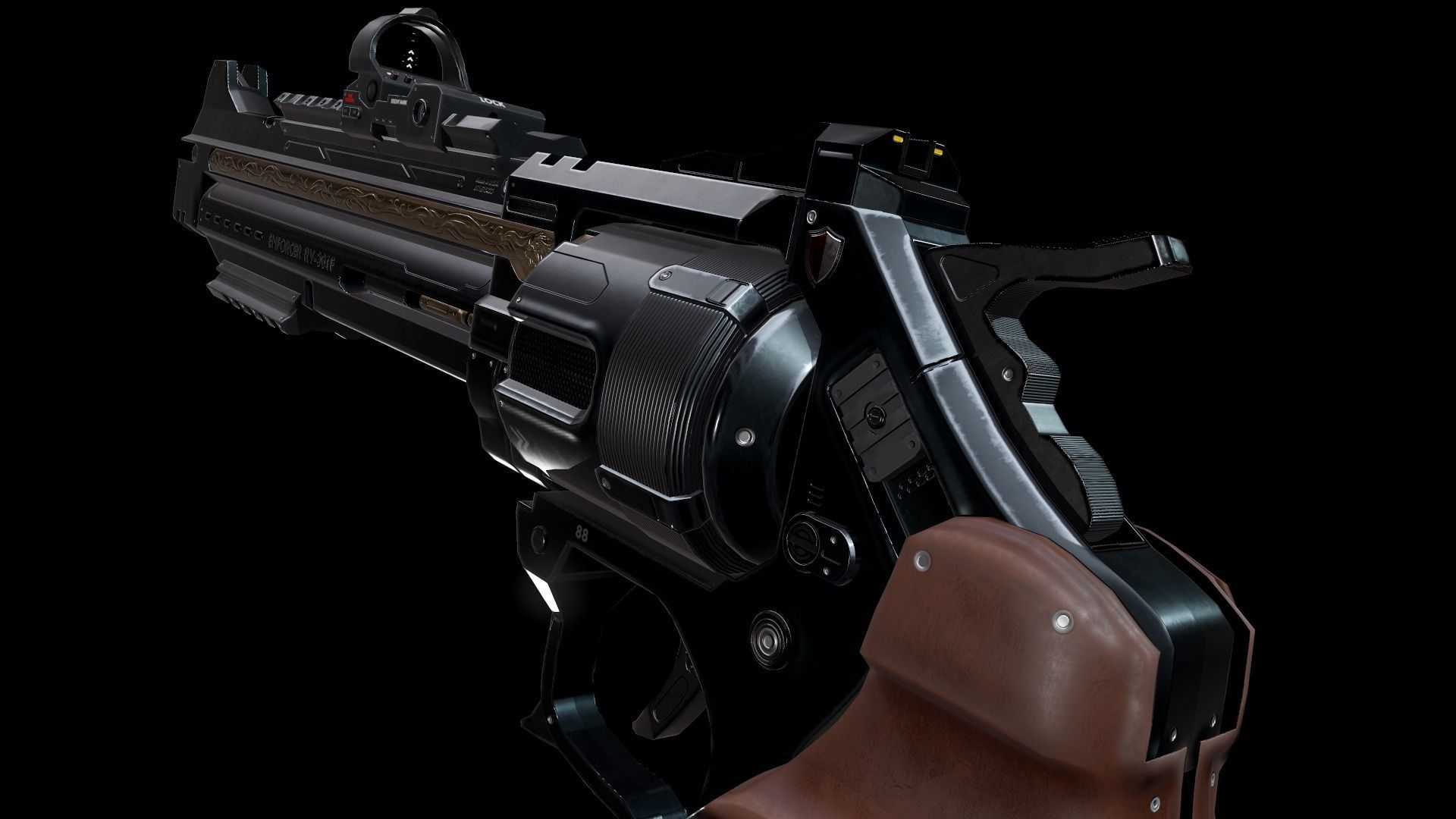 3D model Revolver - Enforcer VR / AR / low-poly | CGTrader