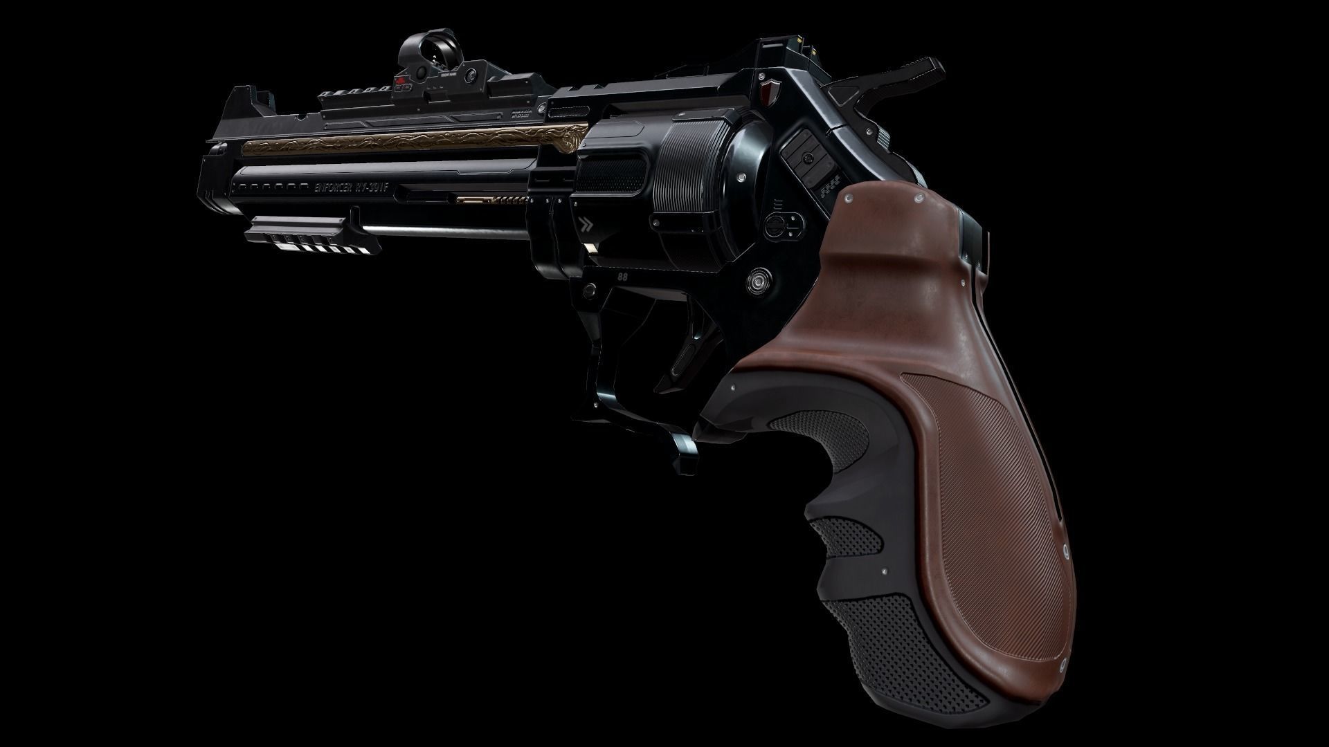 3D model Revolver - Enforcer VR / AR / low-poly | CGTrader