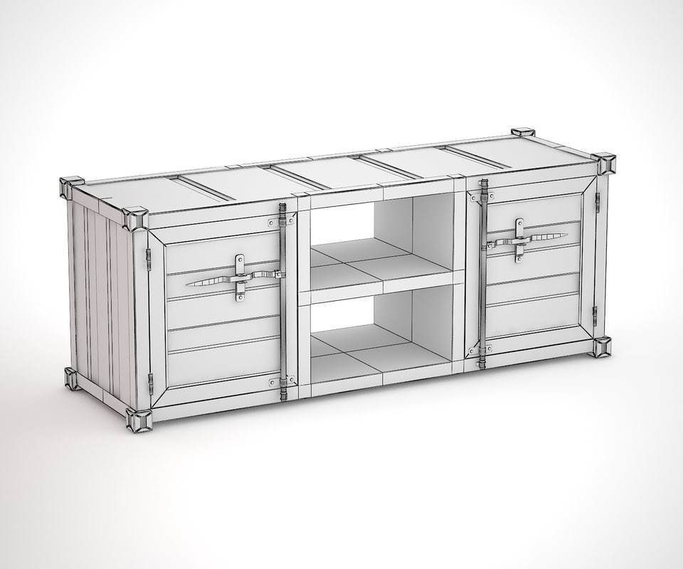 Sea Container HQ TV Console 3D model | CGTrader