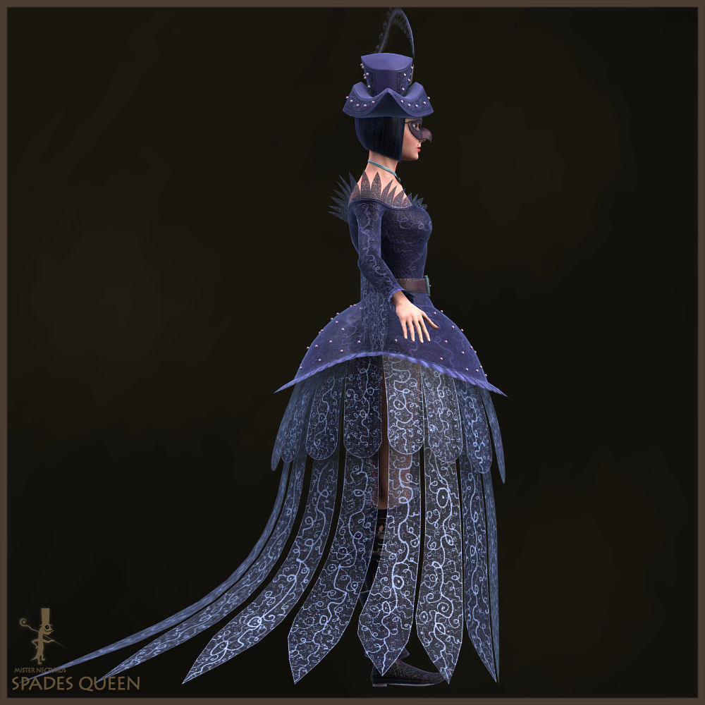 3D model Spades Queen VR / AR / low-poly rigged animated | CGTrader