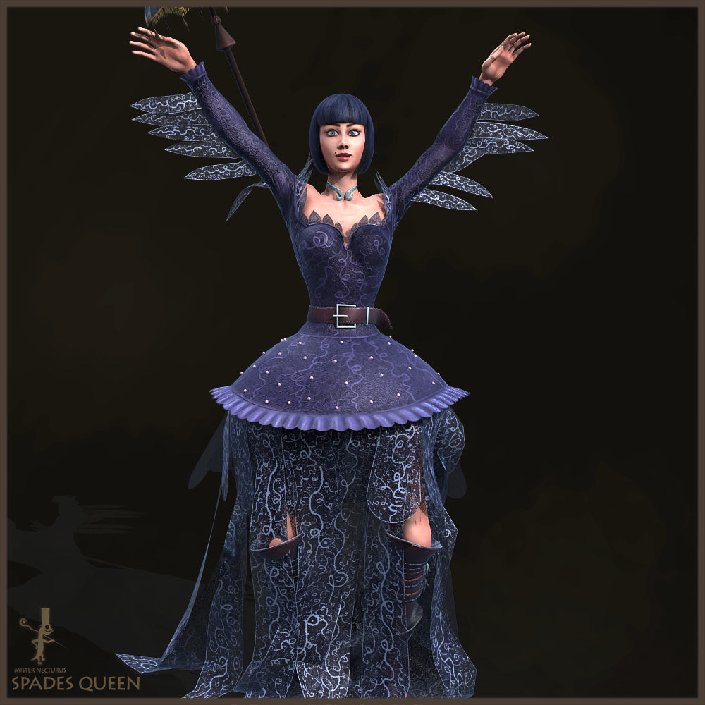 3D model Spades Queen VR / AR / low-poly rigged animated | CGTrader