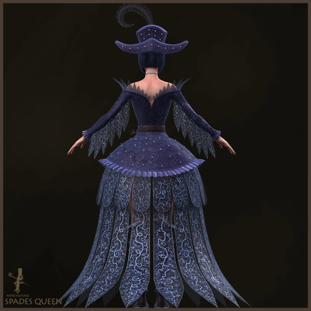3D model Spades Queen VR / AR / low-poly rigged animated | CGTrader
