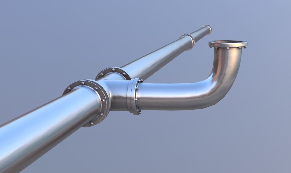 3D model submarine corridor and water pipes collection VR / AR / low ...