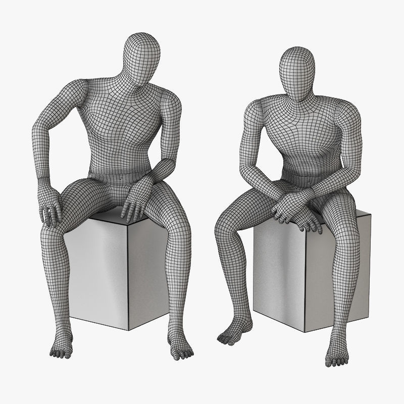 Faceless male mannequin 09 3D model | CGTrader