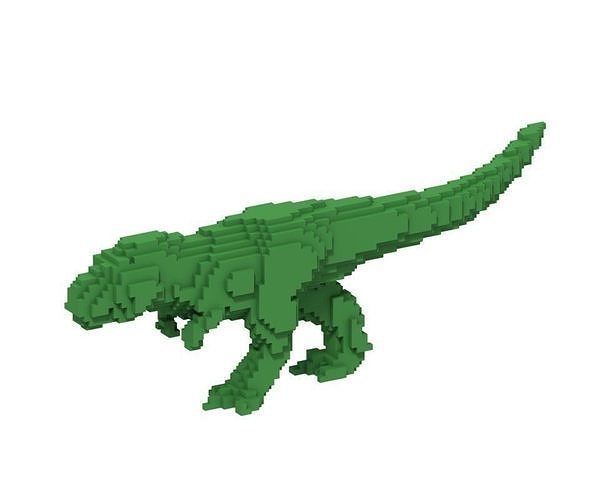 Voxel T-rex dinosaur 3D model | CGTrader