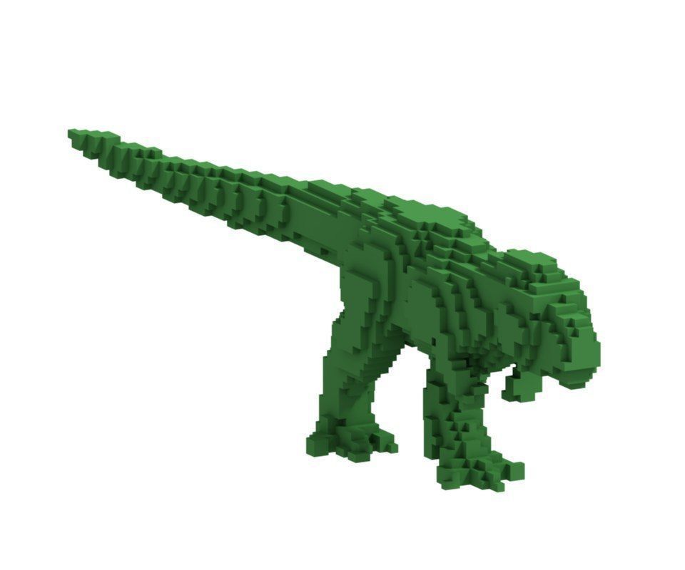 Voxel T-rex dinosaur 3D model | CGTrader