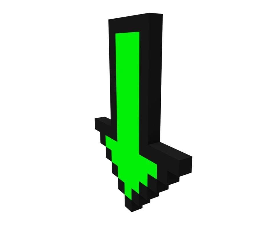 Pixelart pointer arrows 3D model free 3D model | CGTrader