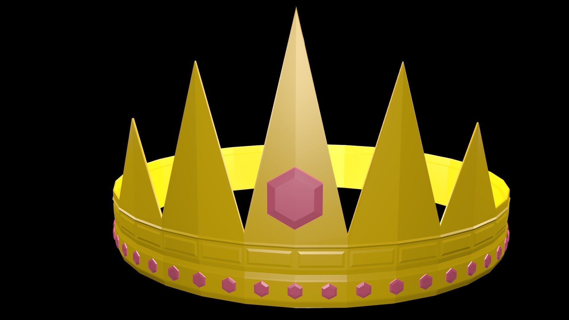 3D model Crown 2 VR / AR / low-poly OBJ 3DS FBX STL BLEND