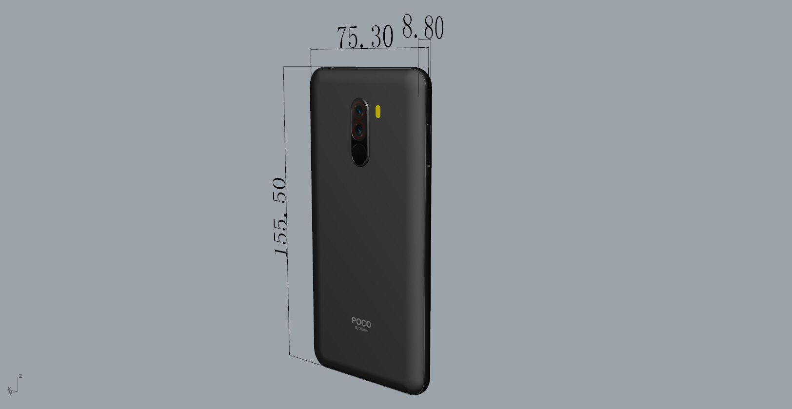 Xiaomi Pocophone F1 3D model 3D printable | CGTrader
