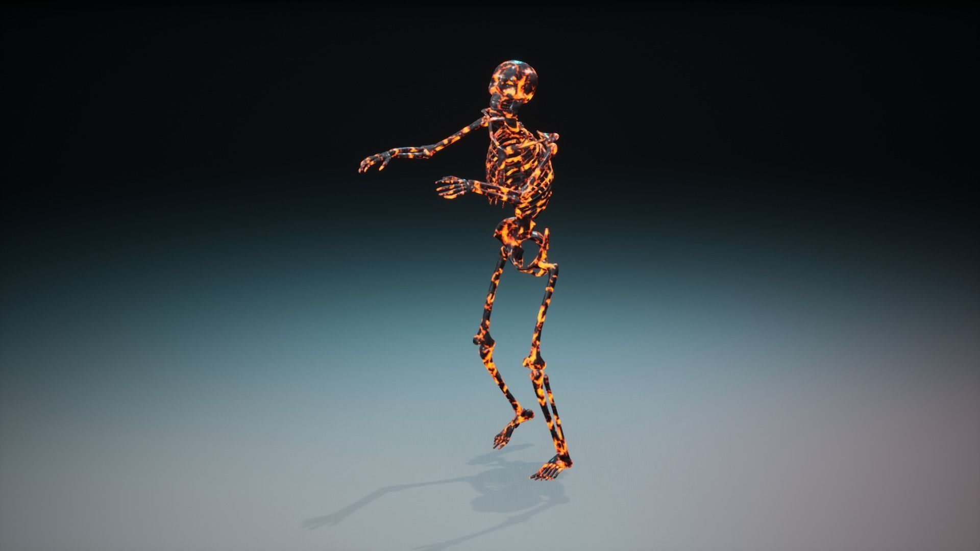 3D model Skeleton low poly and high poly 3D model VR / AR / low-poly ...
