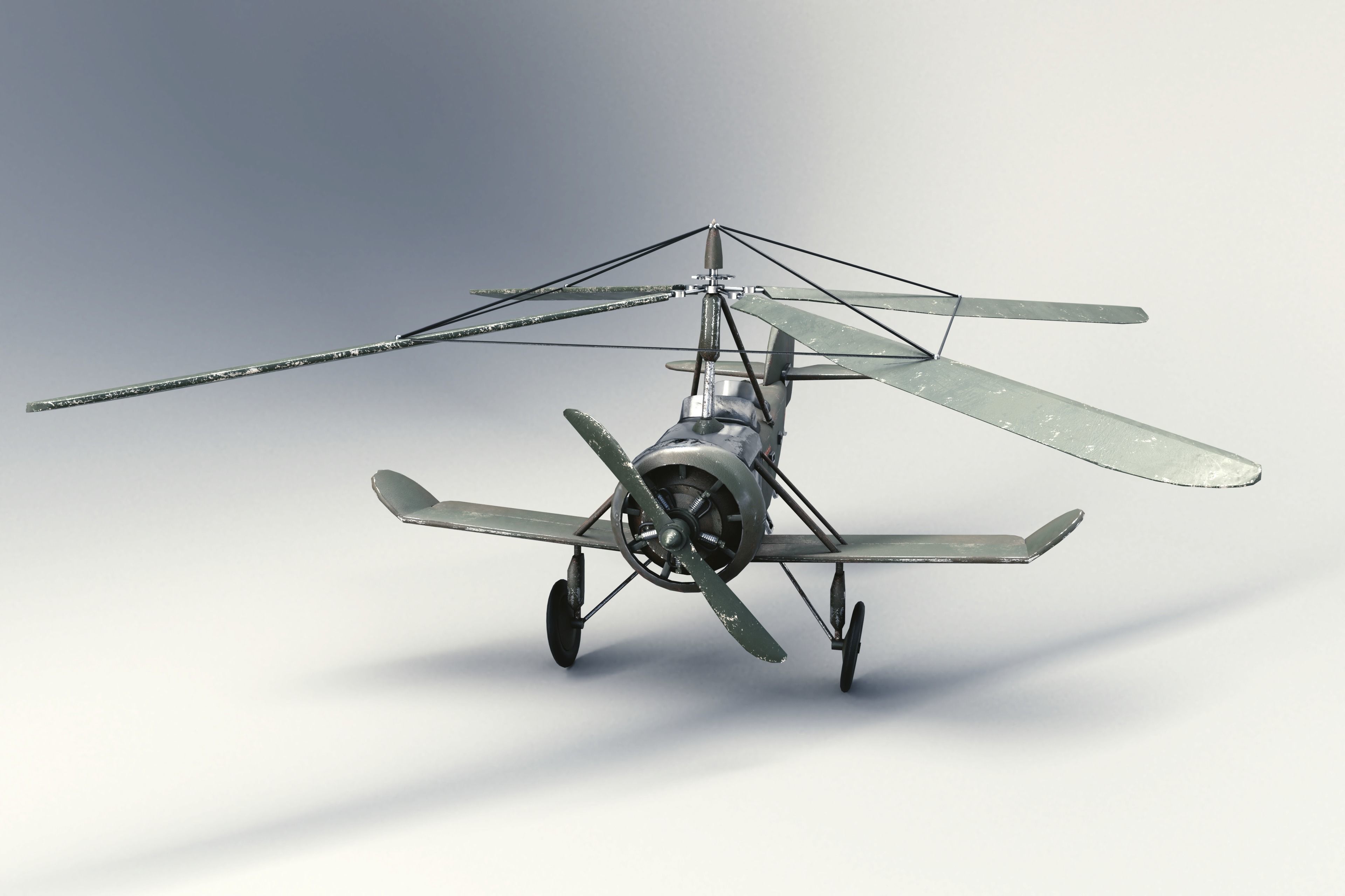 3D model Soviet Autogyro TsAGI A-4 VR / AR / low-poly | CGTrader