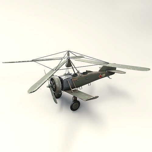 3D model Soviet Autogyro TsAGI A-4 VR / AR / low-poly | CGTrader