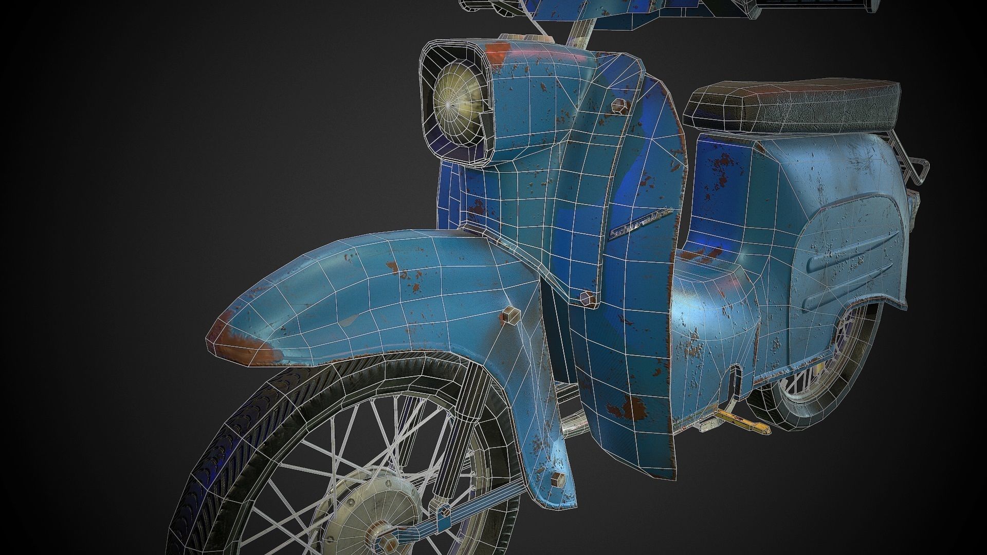 3D model Schwalbe KR 51 retro motorcycle VR / AR / low-poly | CGTrader
