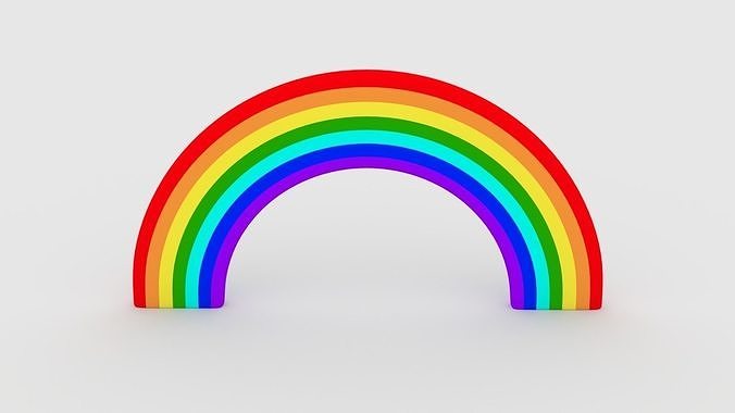 3D model Rainbow VR / AR / low-poly | CGTrader