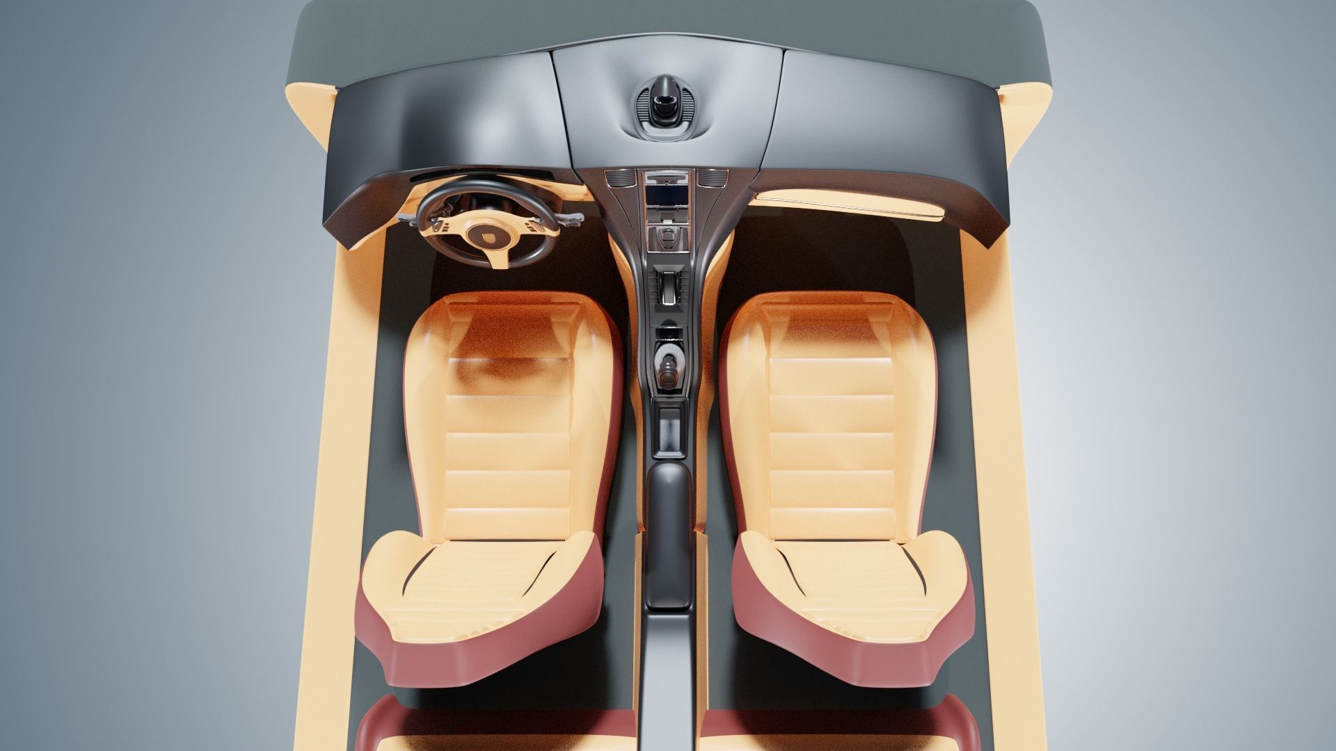 Sports Car Interior 3D model | CGTrader