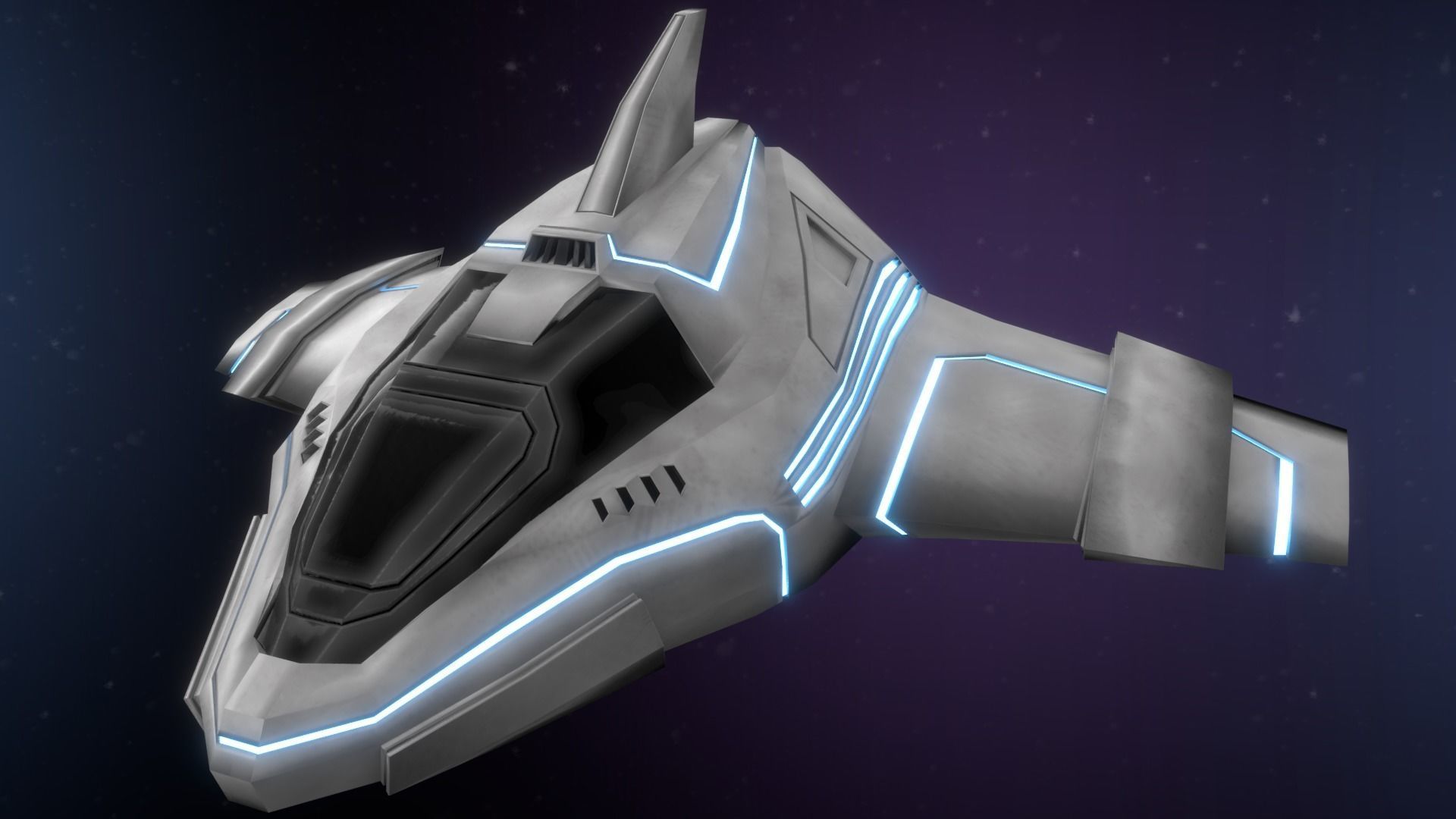 3D model VR / AR ready Low Poly Spaceship | CGTrader