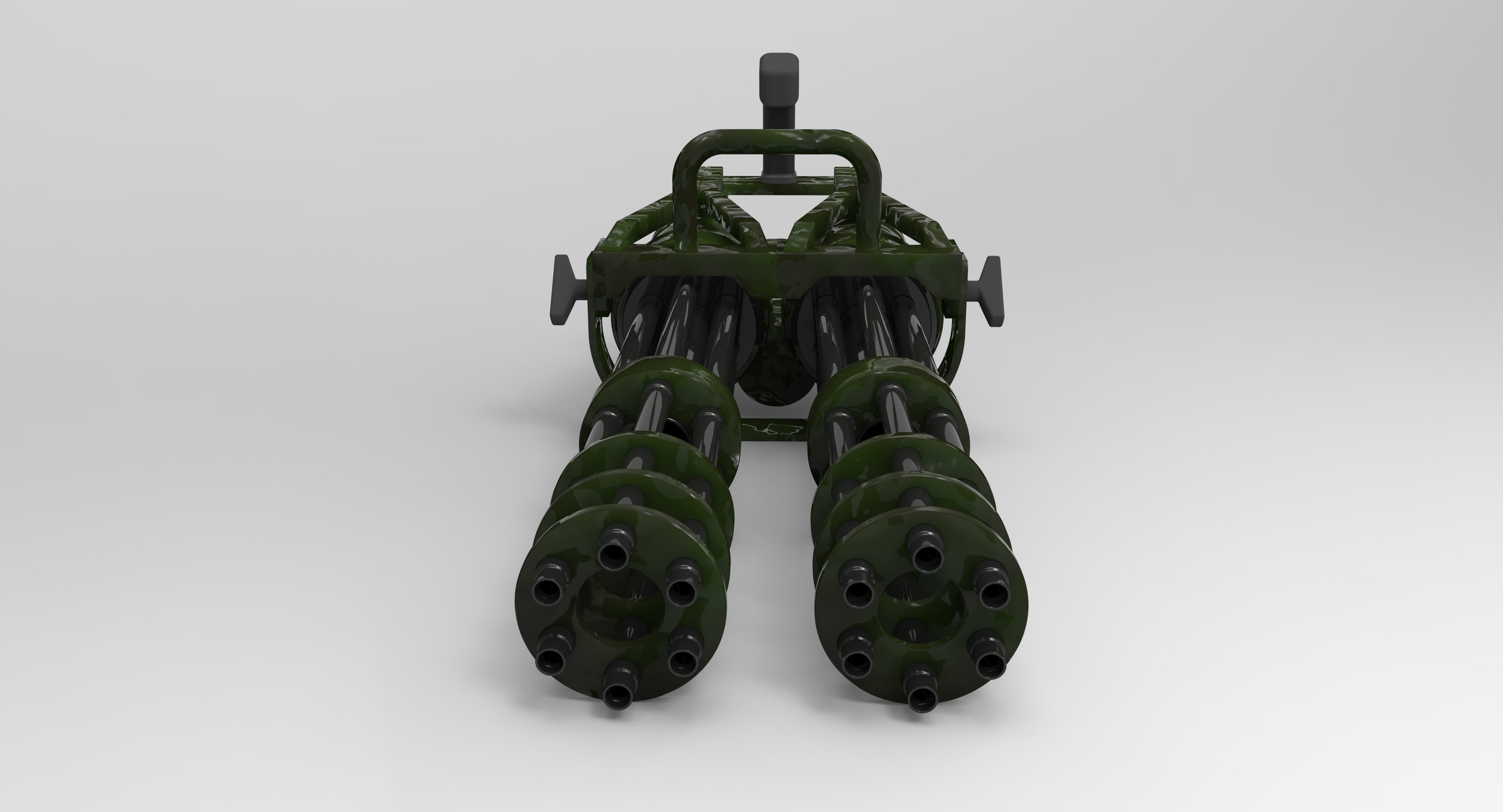 Double machine gun 3D model | CGTrader