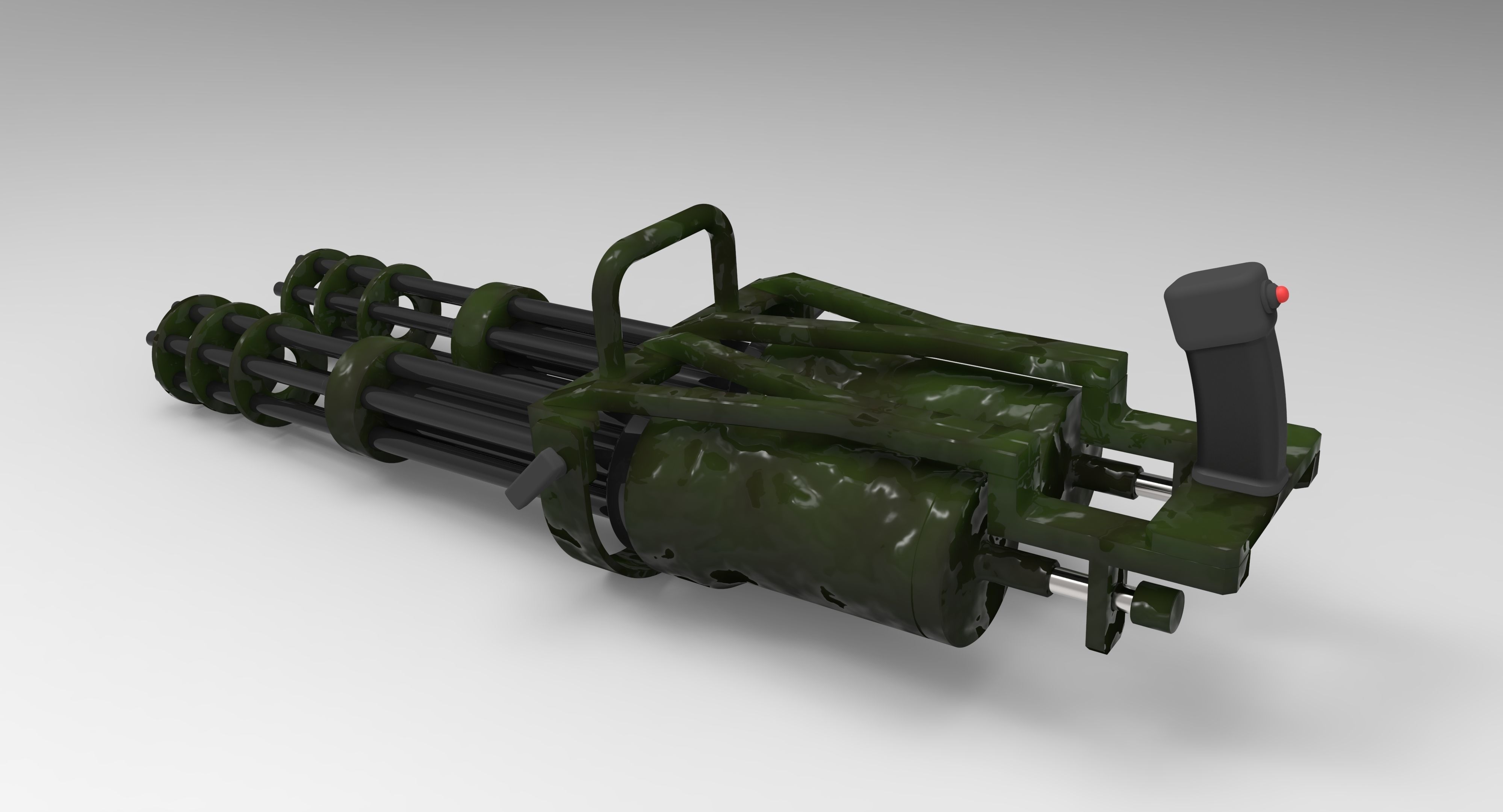 Double machine gun 3D model | CGTrader