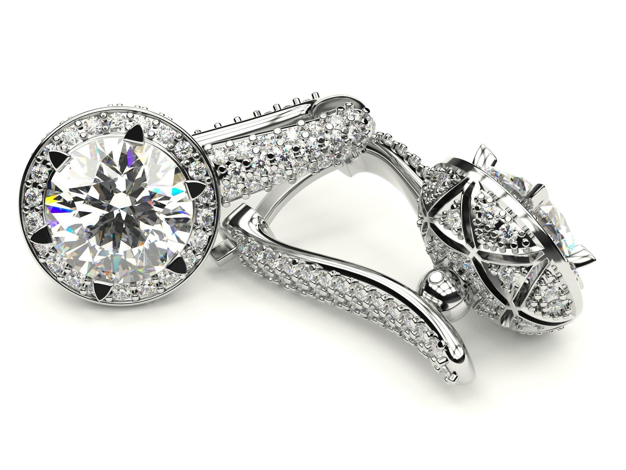 Earrings 0032 3D model 3D printable | CGTrader