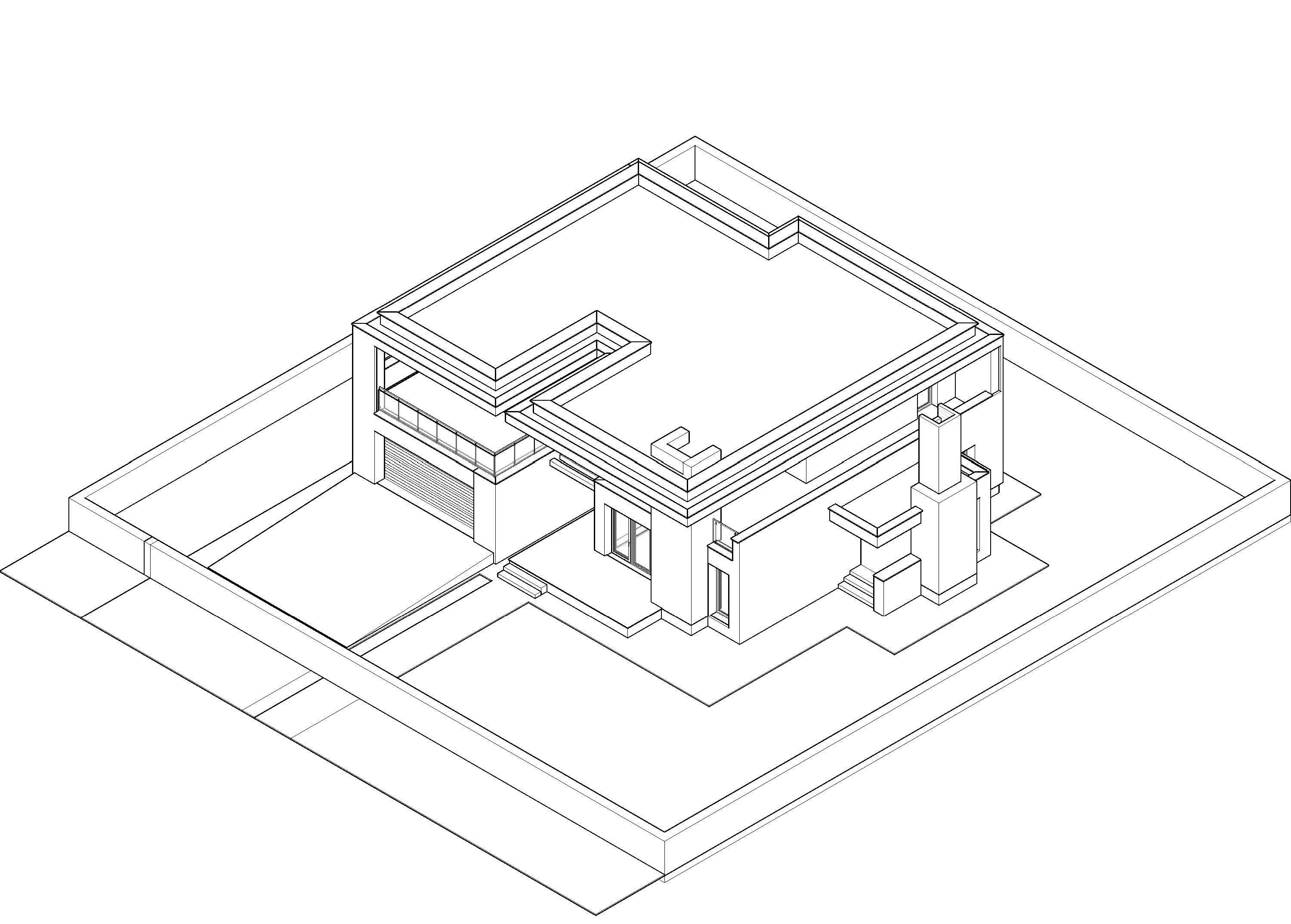 Modern House - Revit 3D 3D model | CGTrader