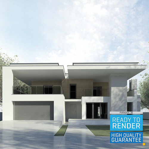 Modern House - Revit 3D 3D model | CGTrader