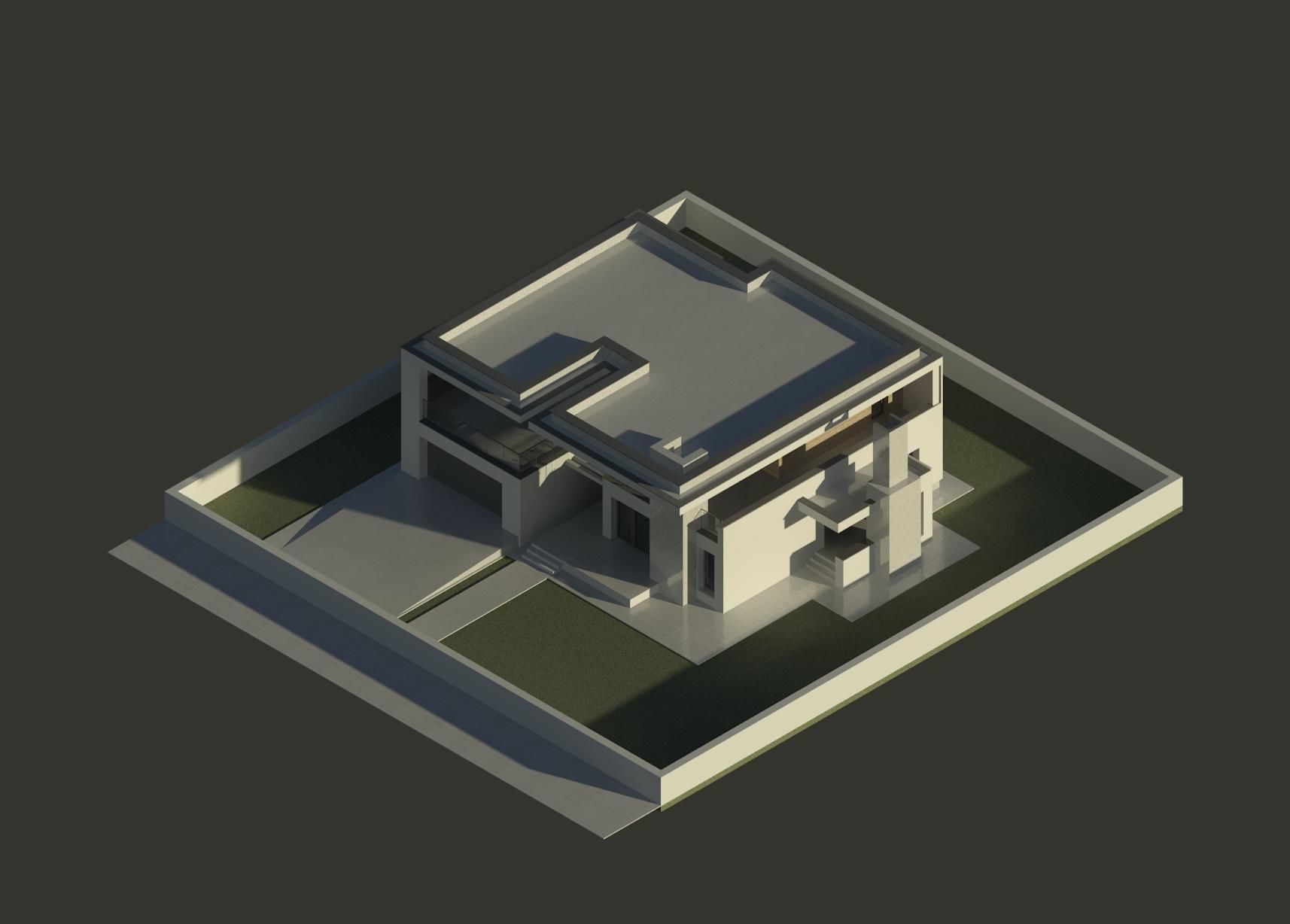 Modern House - Revit 3D 3D model | CGTrader