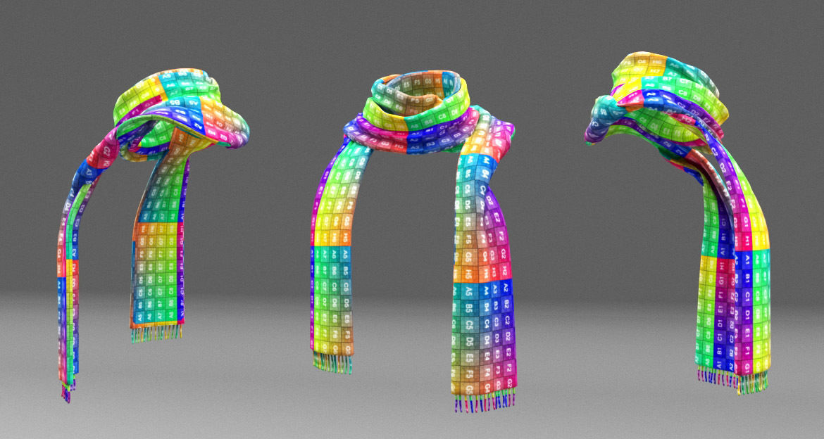wool scarf free 3D model | CGTrader