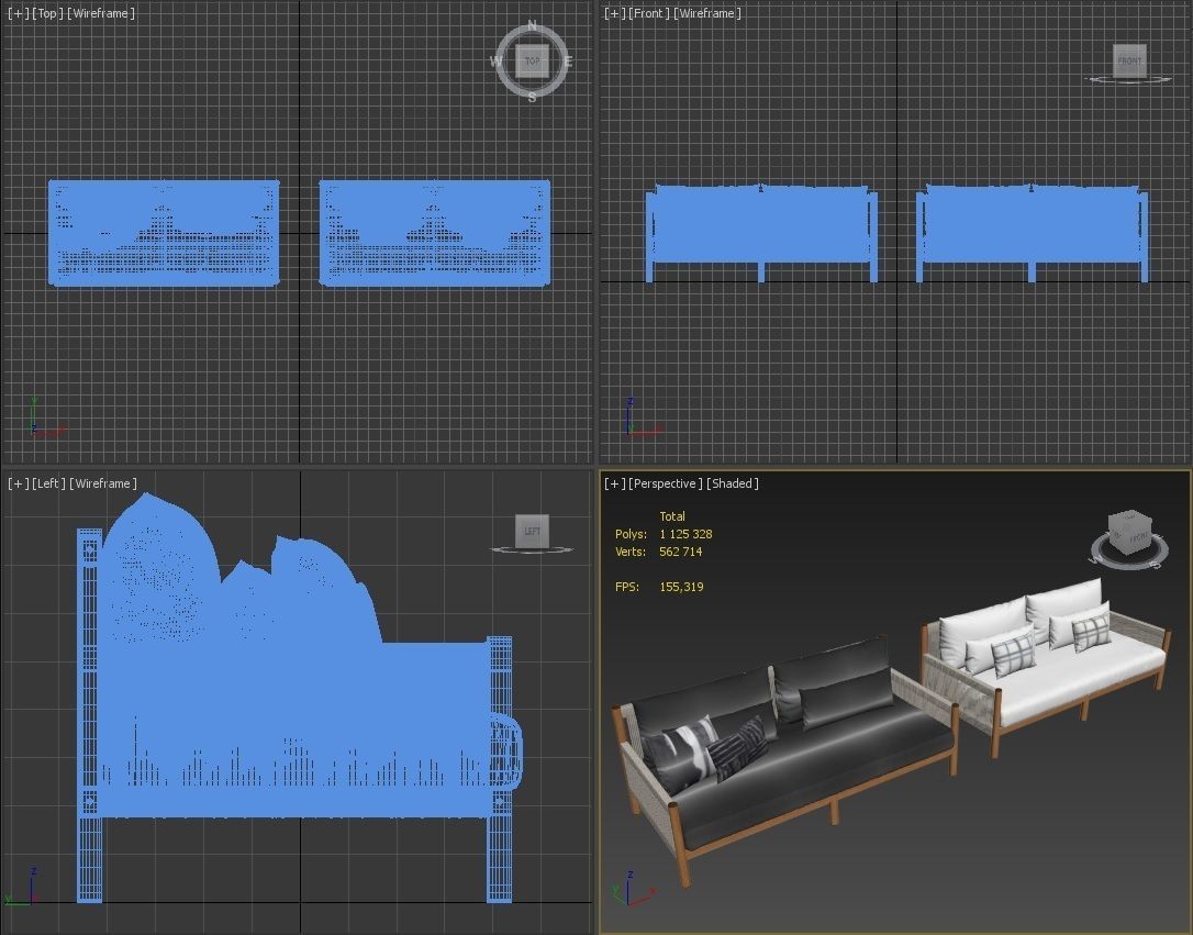 Architect Outdoor Sofa 3D model | CGTrader
