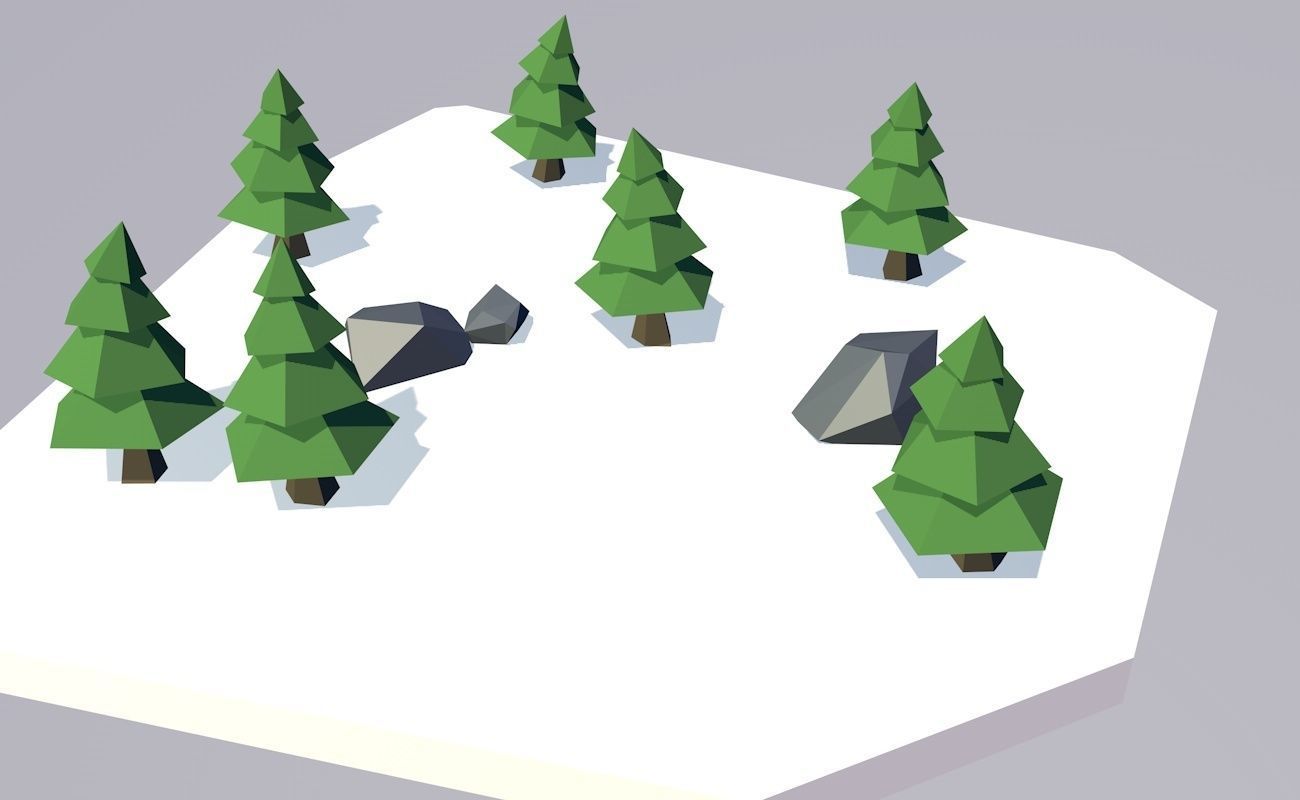 Low polygon tree 3D model | CGTrader