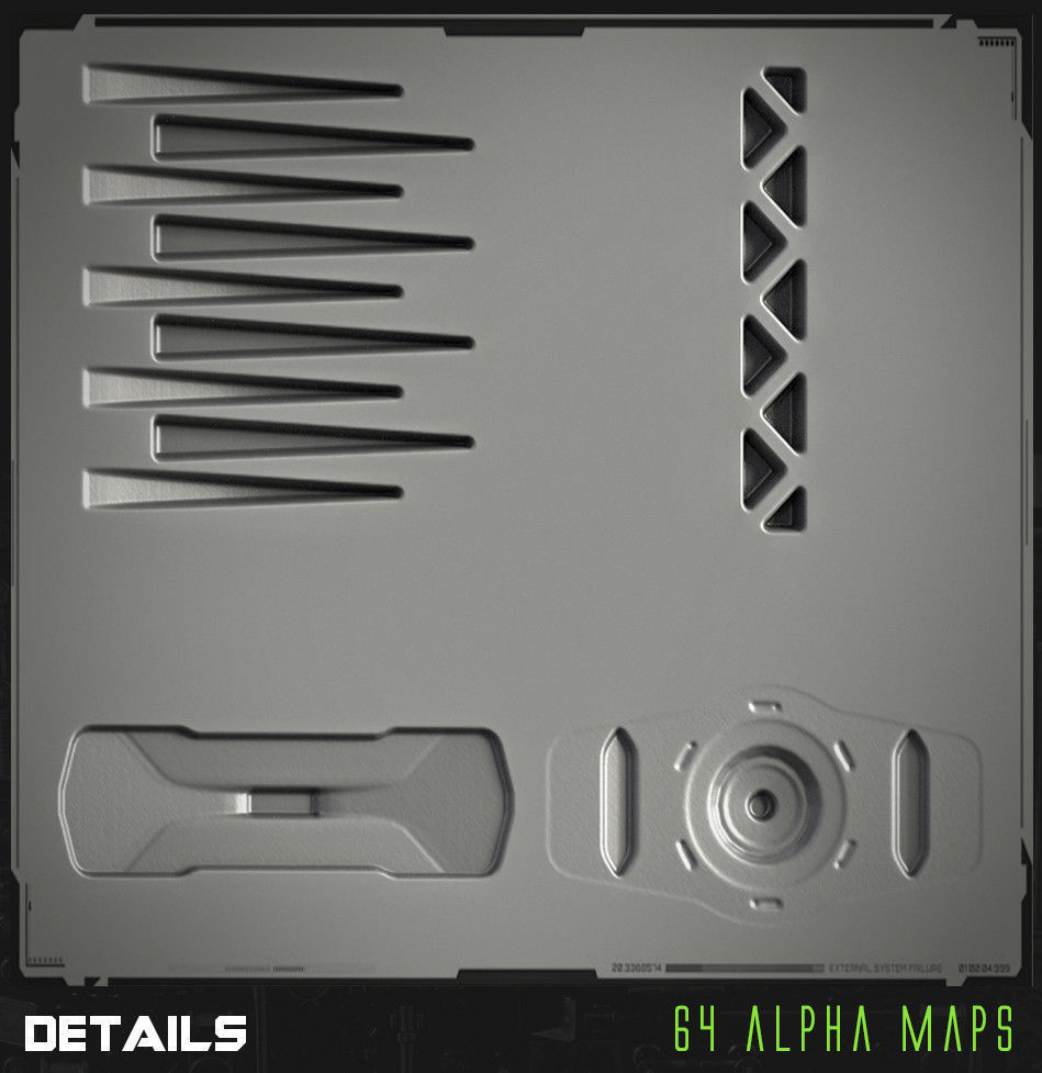 350 Hardsurface Alpha Pack Texture | CGTrader
