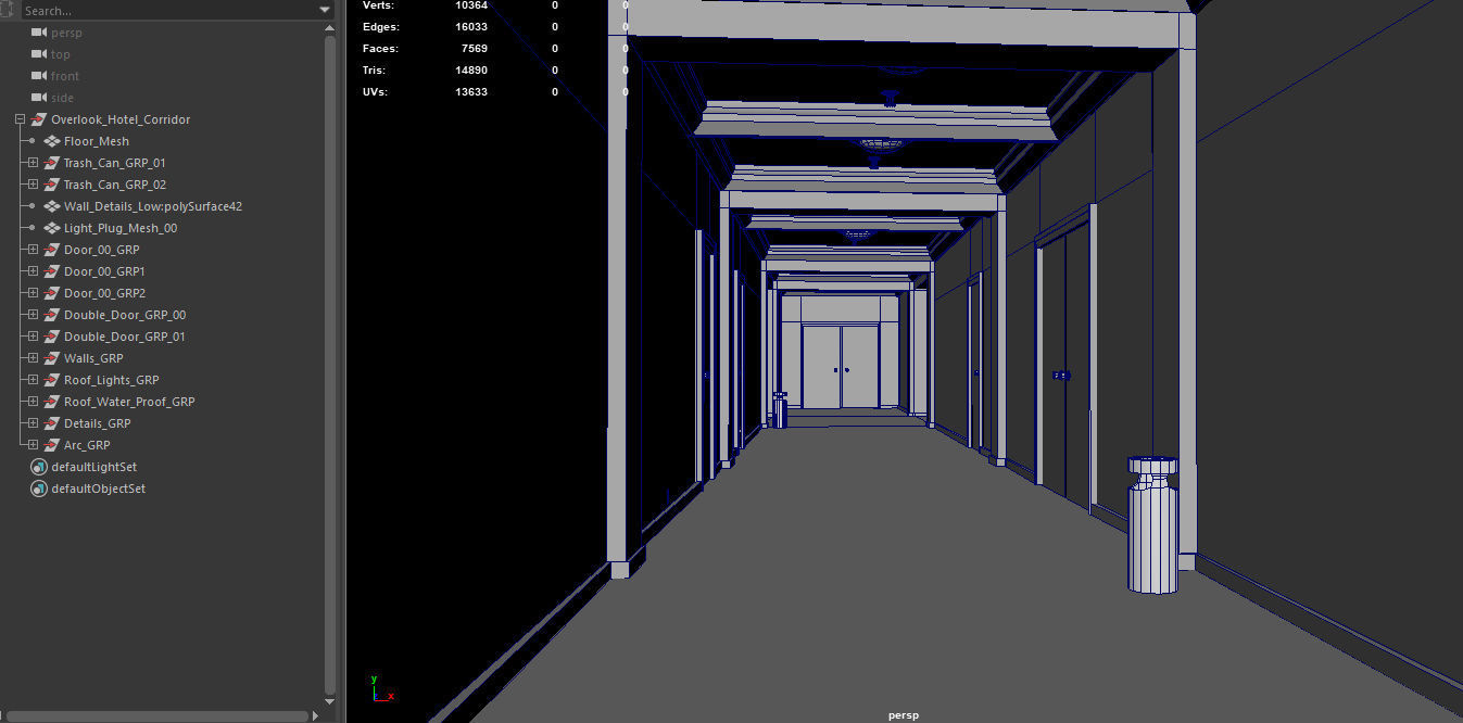 3D model Overlook Hotel Corridor VR / AR / low-poly | CGTrader