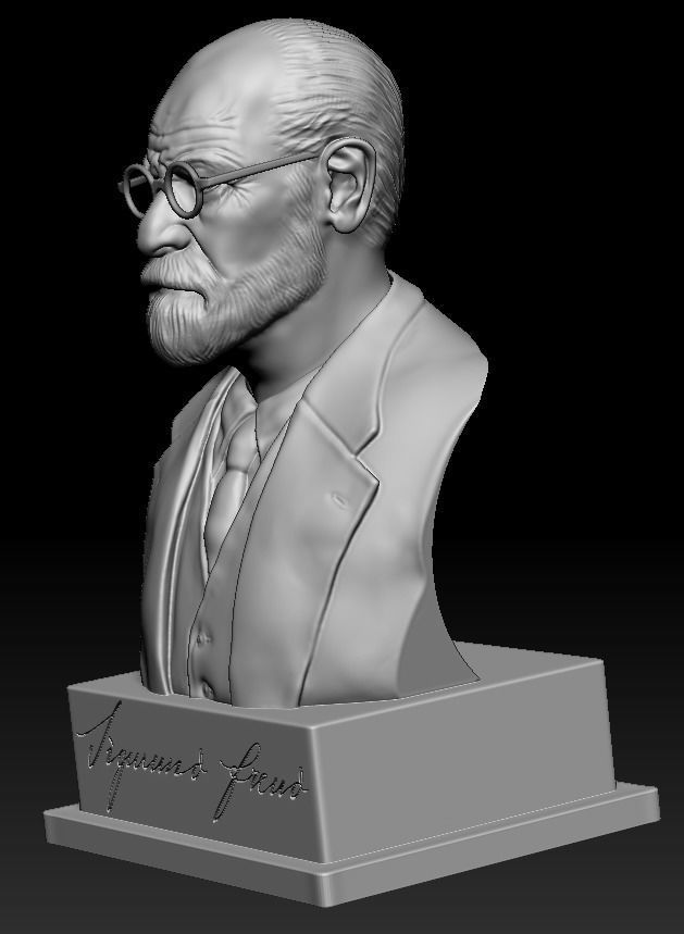 Sigmund Freud - Bust portrait 3D model 3D printable | CGTrader