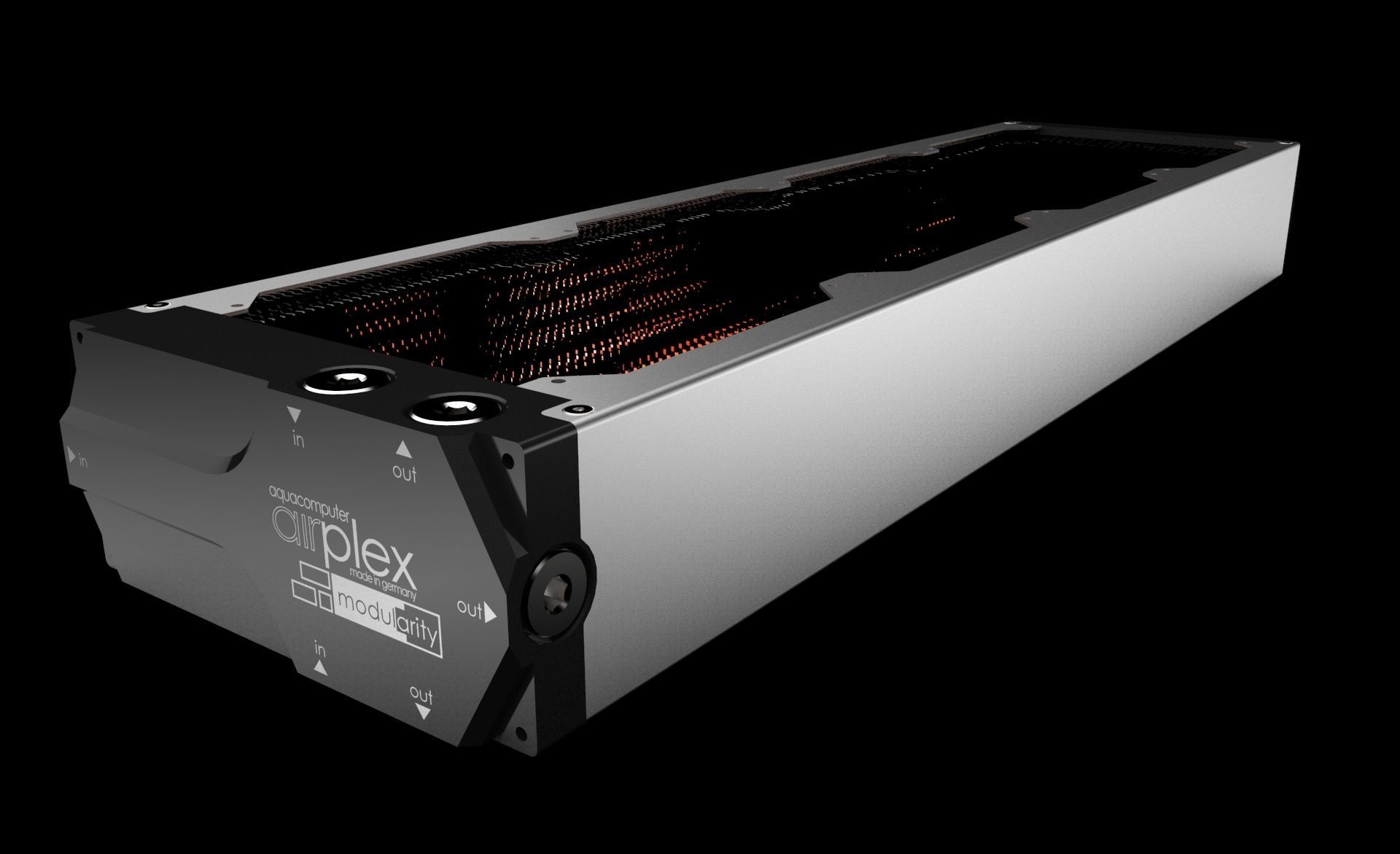 Aquacomputer Airplex Modularity 480mm Radiator 3D model | CGTrader