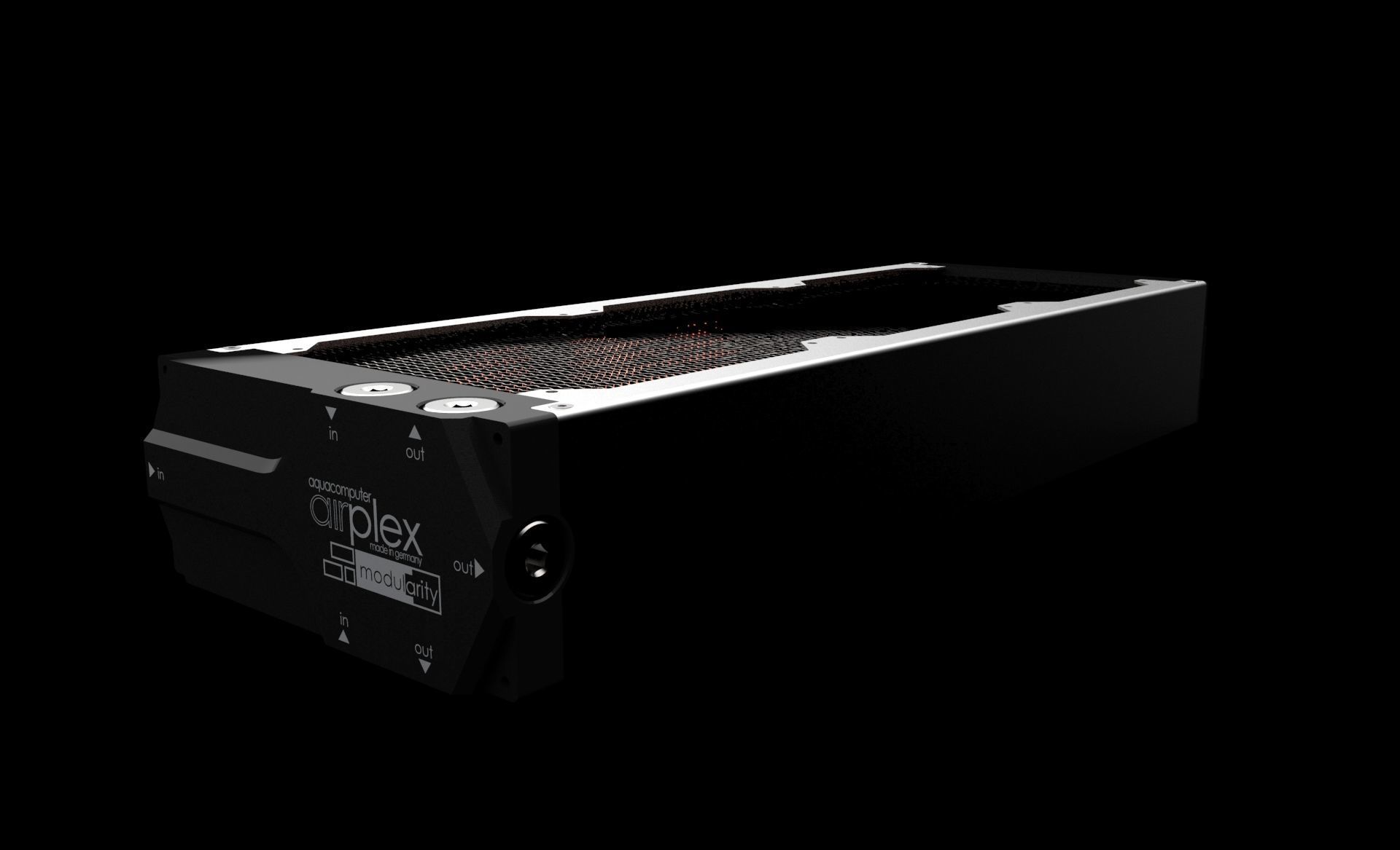 Aquacomputer Airplex Modularity 360mm Radiator 3D model | CGTrader